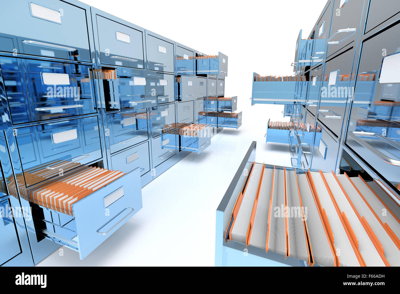 classic file cabinet on white background Stock Photo - Alamy