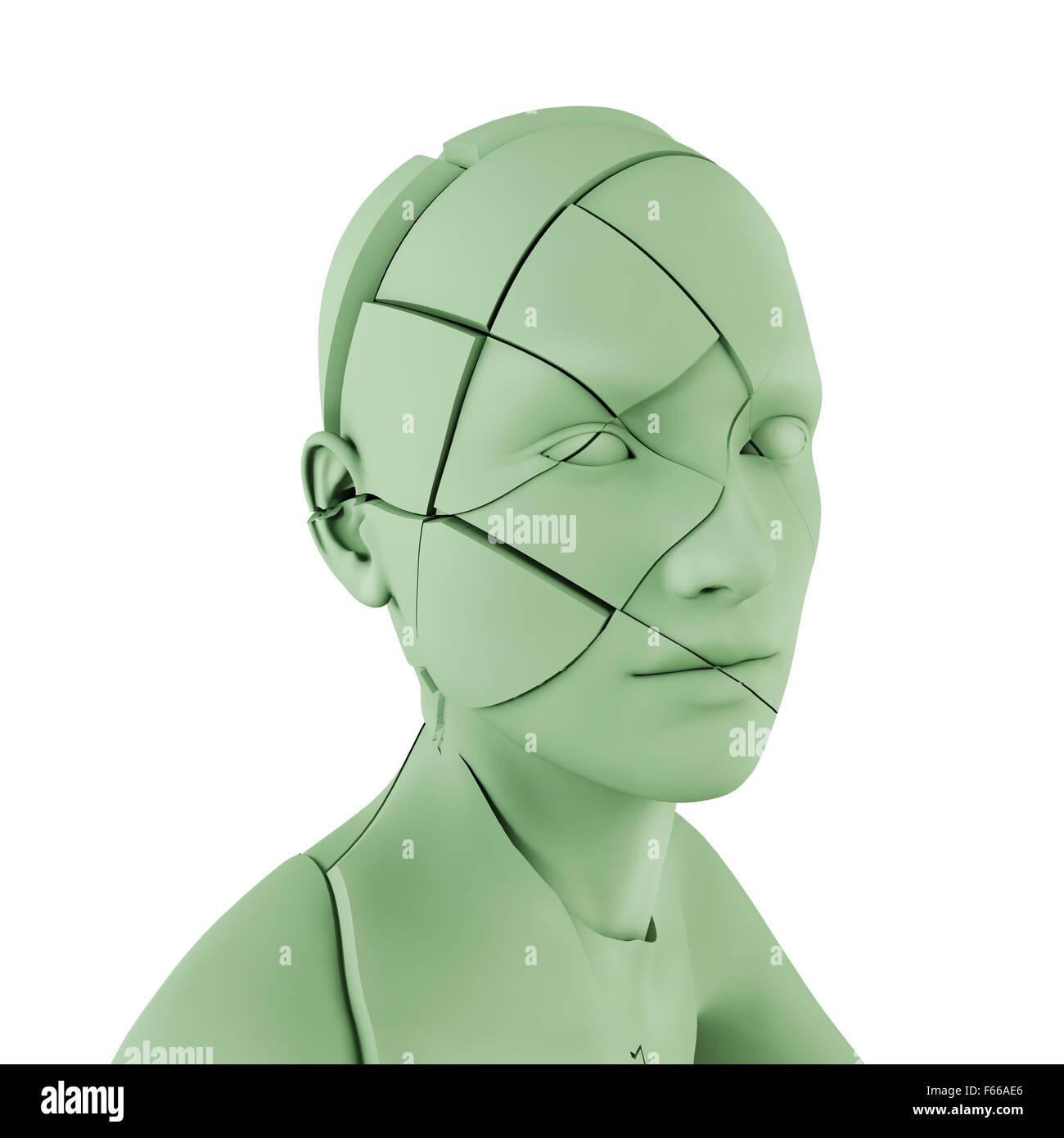 Human head cut Stock Photo - Alamy