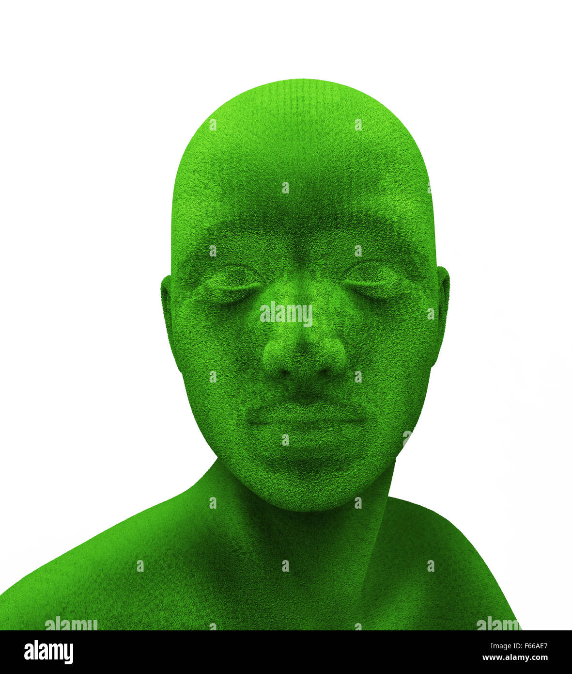 Human green head Stock Photo - Alamy