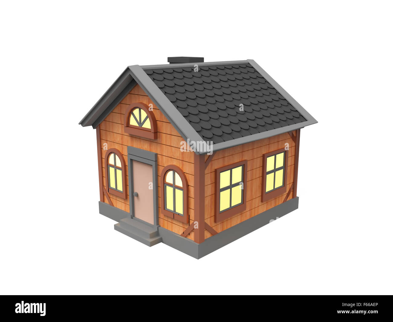 Purple house white window Cut Out Stock Images & Pictures - Alamy