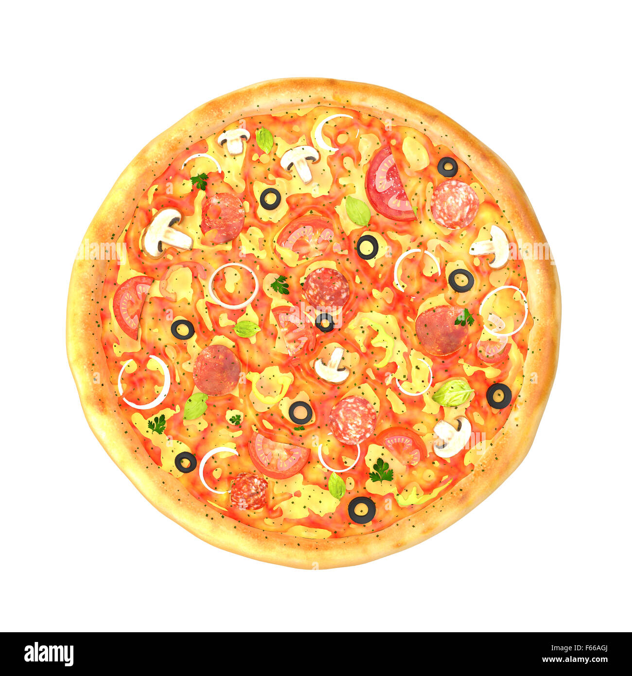 Tasty italian pizza dish Cut Out Stock Images & Pictures - Alamy