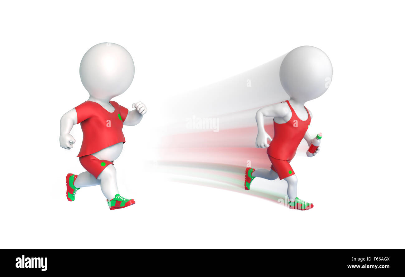 Two sportsmen running Stock Photo - Alamy