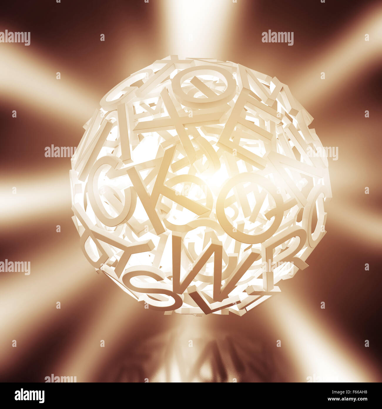 Random letters forming a sphere Stock Photo - Alamy