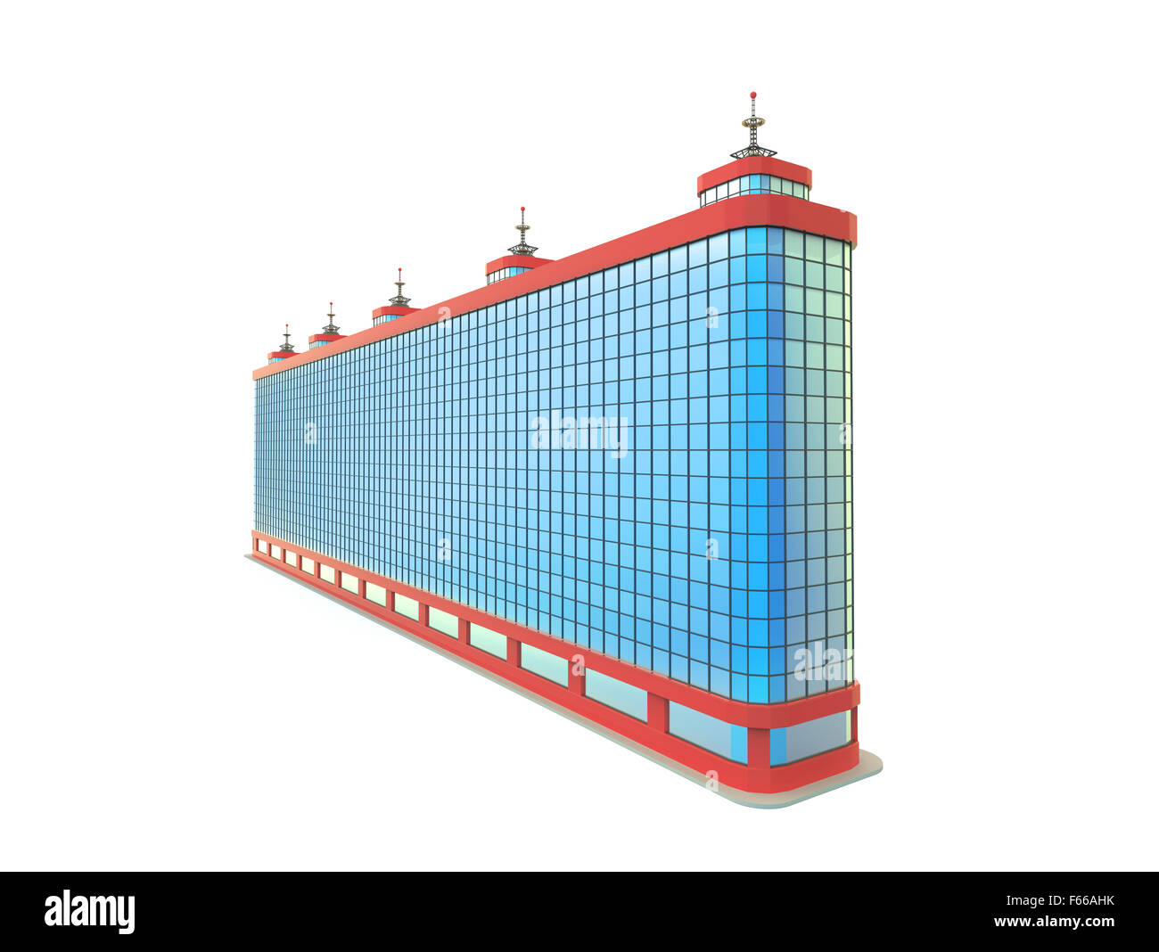 Blue long skyscraper Cut Out Stock Images & Pictures - Alamy