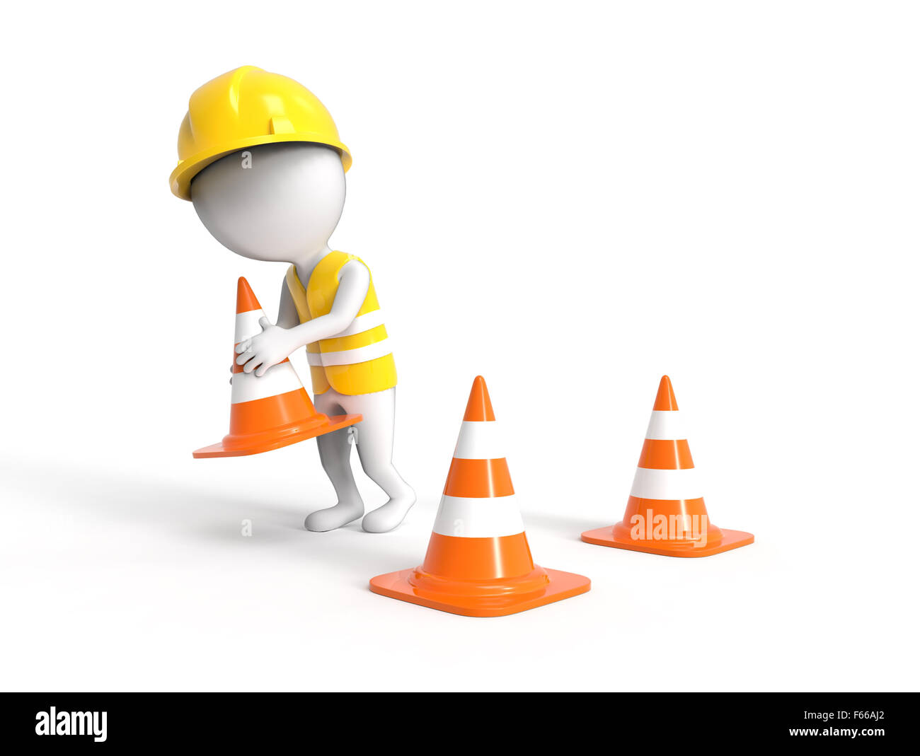 3d man stop sign illustration hi-res stock photography and images - Alamy