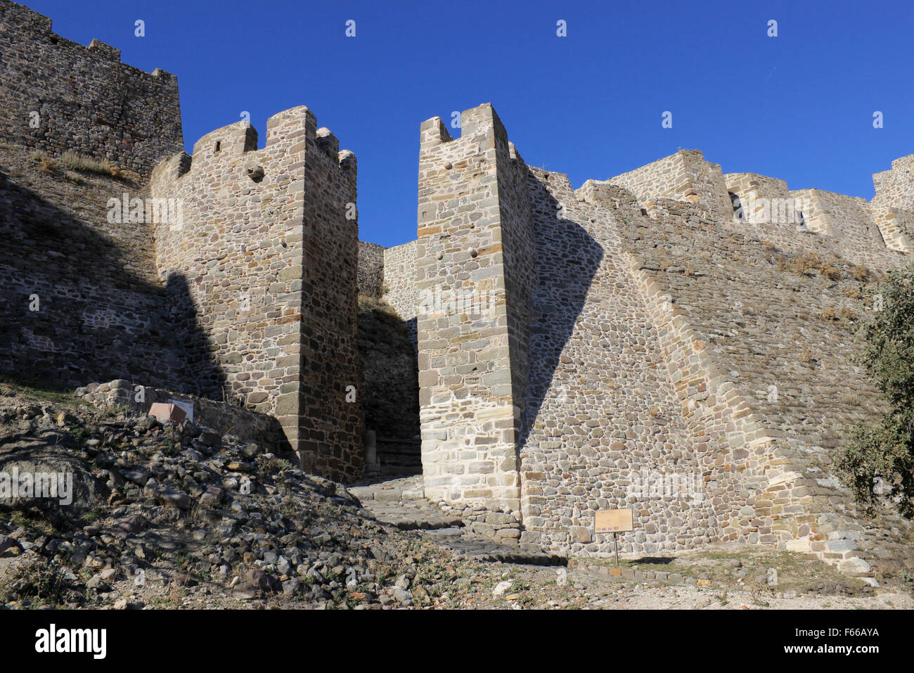 Myrina's castle crenellated gun bastions & steep upward sloped glacis ...