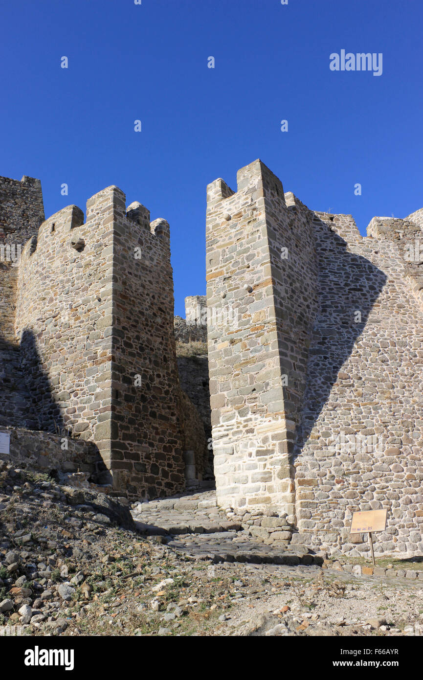 Myrina's castle crenellated gun bastions & steep upward sloped glacis ...