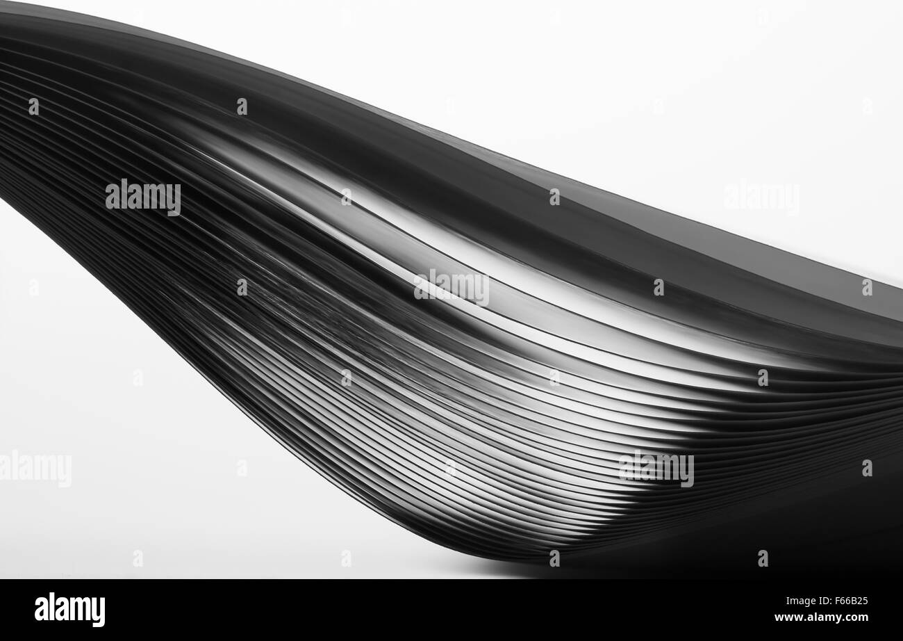Abstract curved line pattern Black and White Stock Photos & Images - Alamy