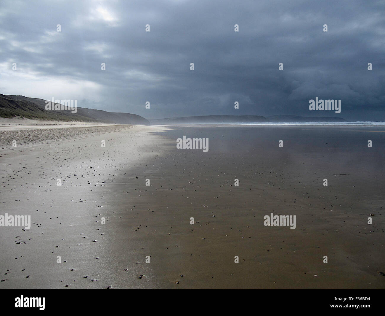 Dramatic stormy sky beach and seascape Stock Photo - Alamy