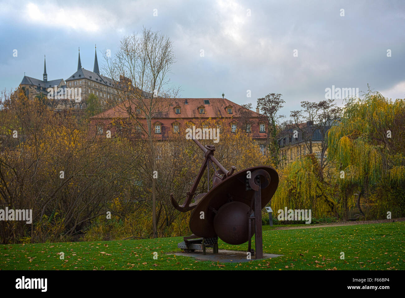 The Michaelsberg Abbey in Bamberg viewed from the concert hall Stock ...
