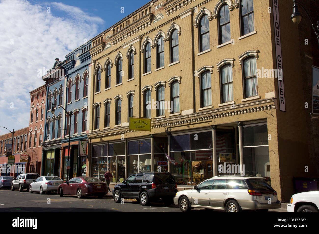 Restored 19th century brick and stone buildings predominate in the ...