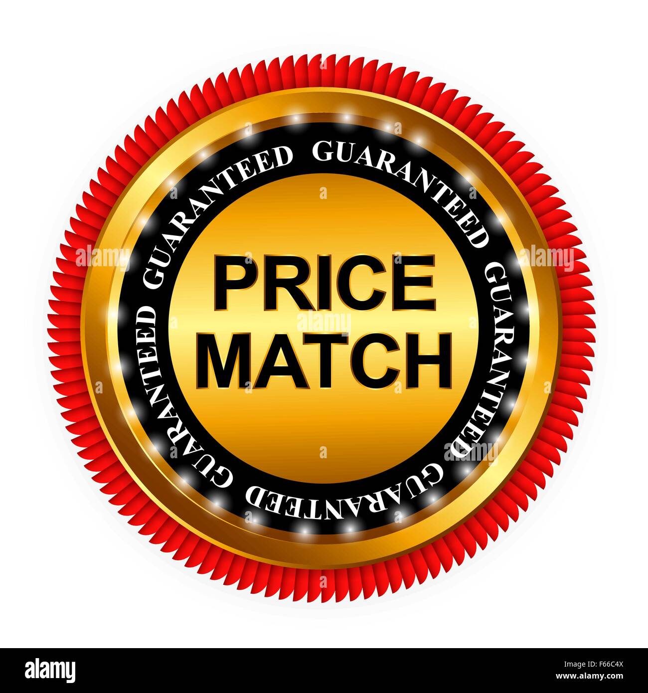 Price Match Guarantee Gold Label Sign Template Vector Illustrati Stock ...