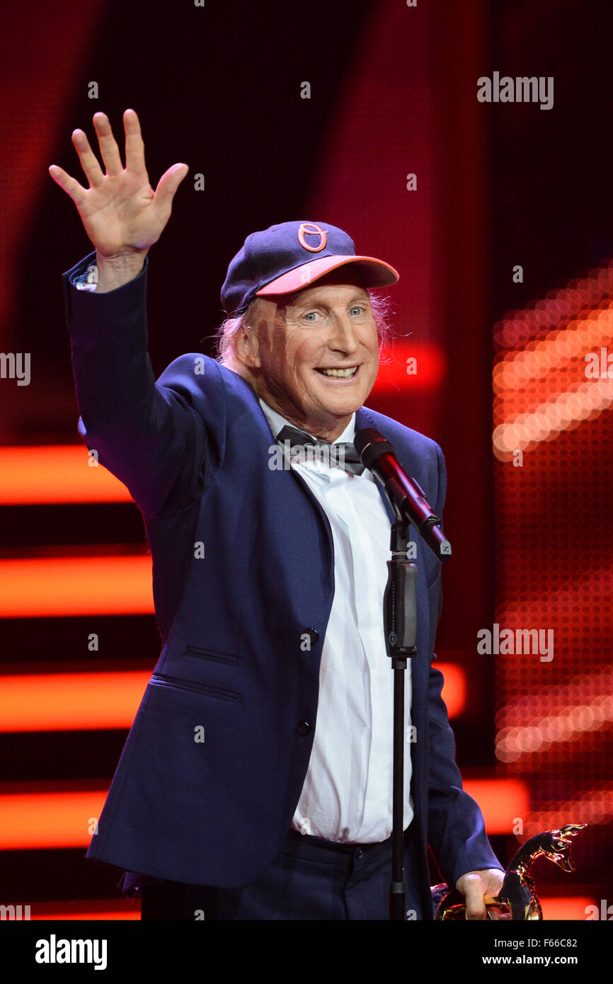 Berlin, Germany. 12th Nov, 2015. Comedian Otto Waalkes receives the ...