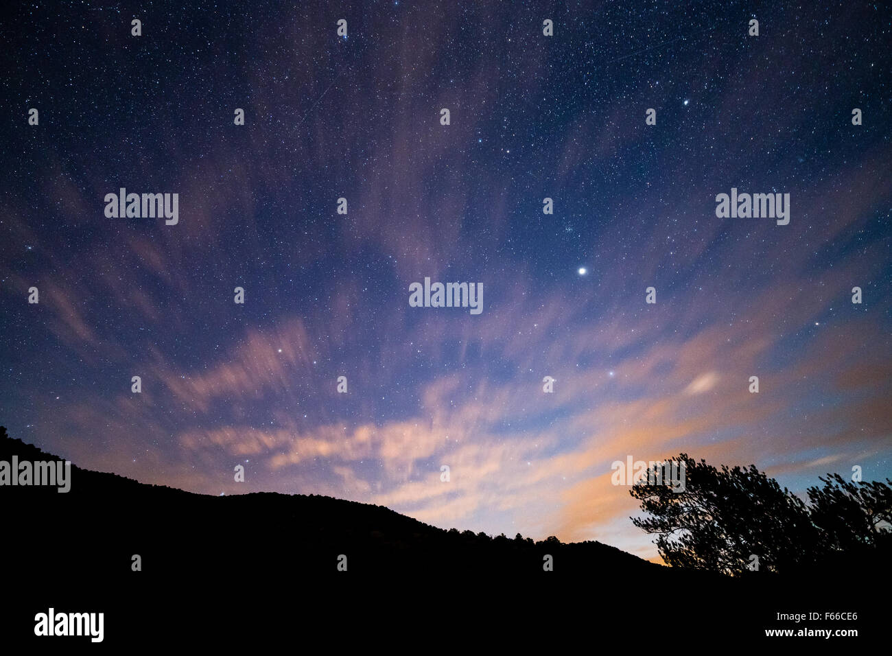Stars shining over the Canelo Hills, Coronado National Forest, Arizona ...