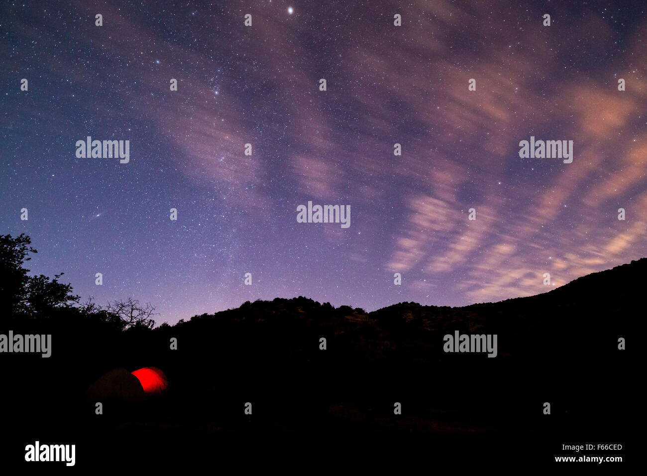 Stars shining over the Canelo Hills, Coronado National Forest, Arizona ...
