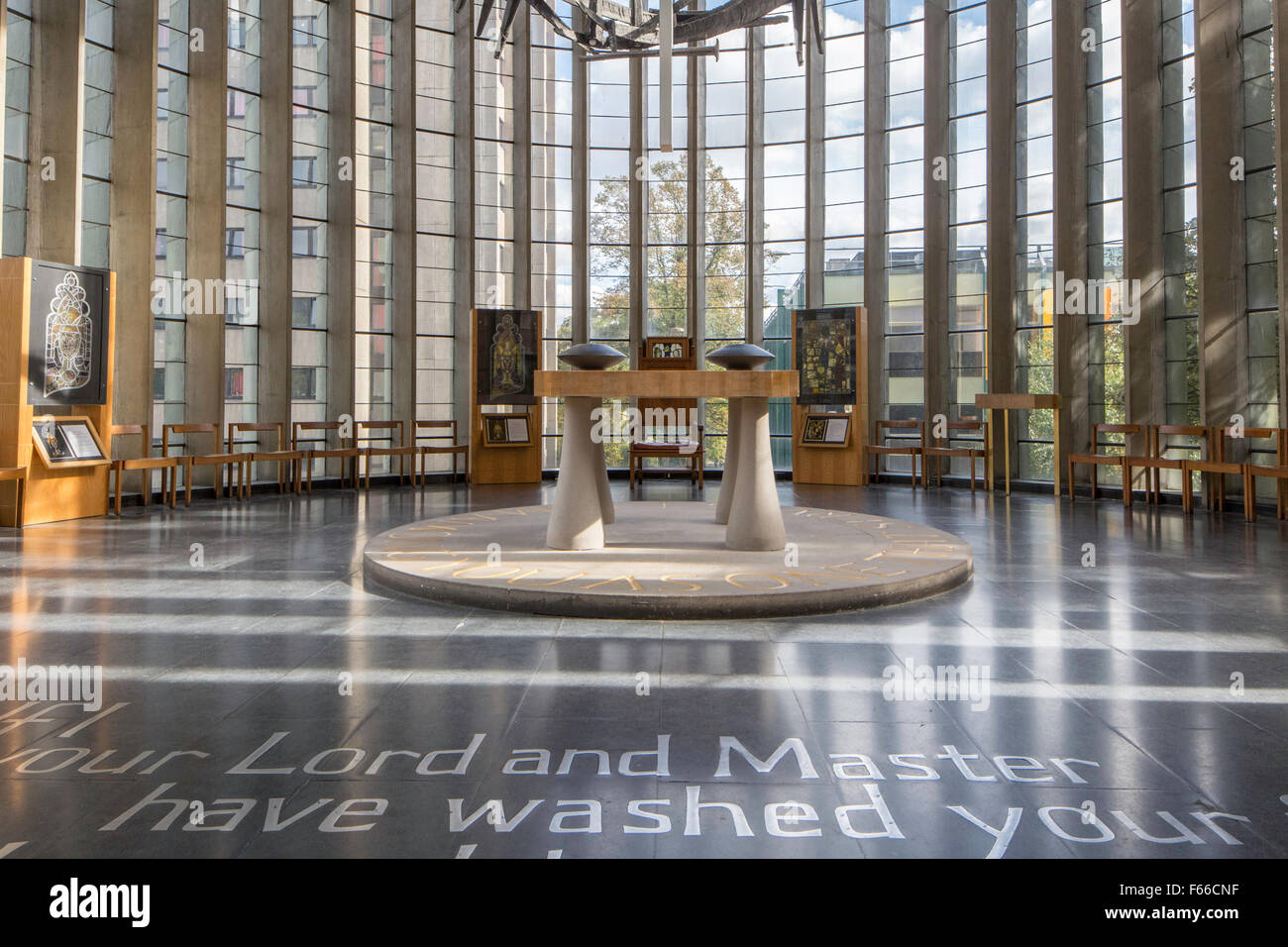 The interior of the new Coventry Cathedral, Coventry, Warwickshire ...