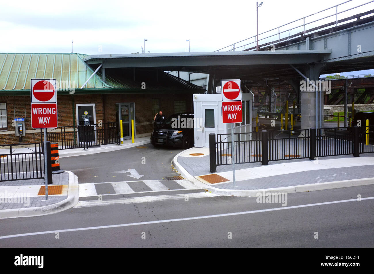 No entry signs at a complex near to Niagara Falls in Ontario Stock ...