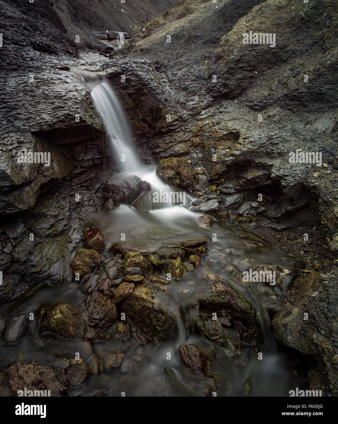 Waterfall at Chapman's Pool Stock Photo - Alamy