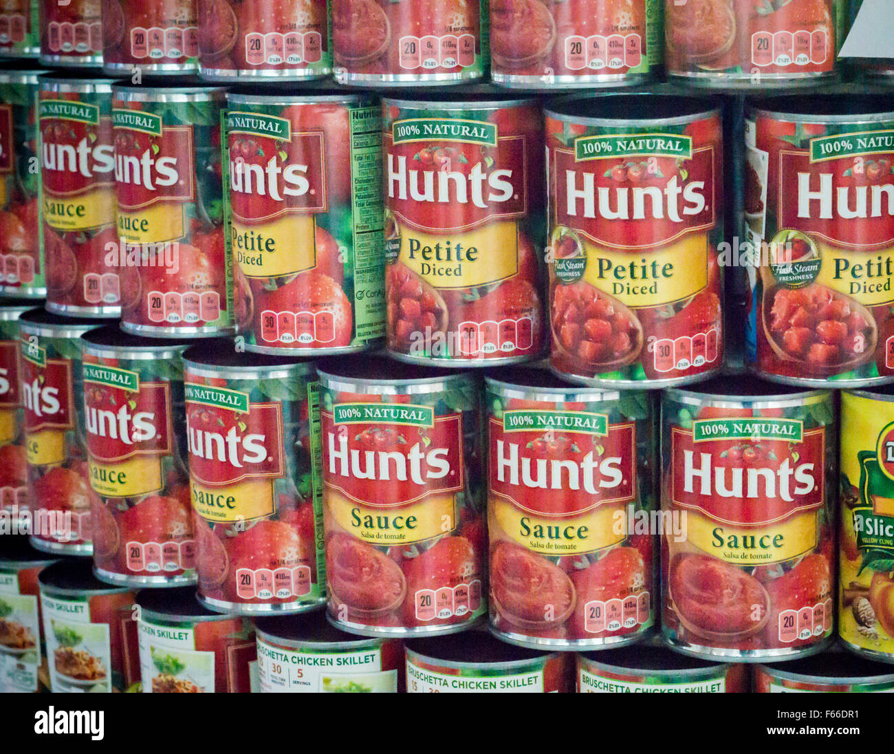 Cans of Hunt's brand tomatoes in the 23rd annual Canstruction Design ...