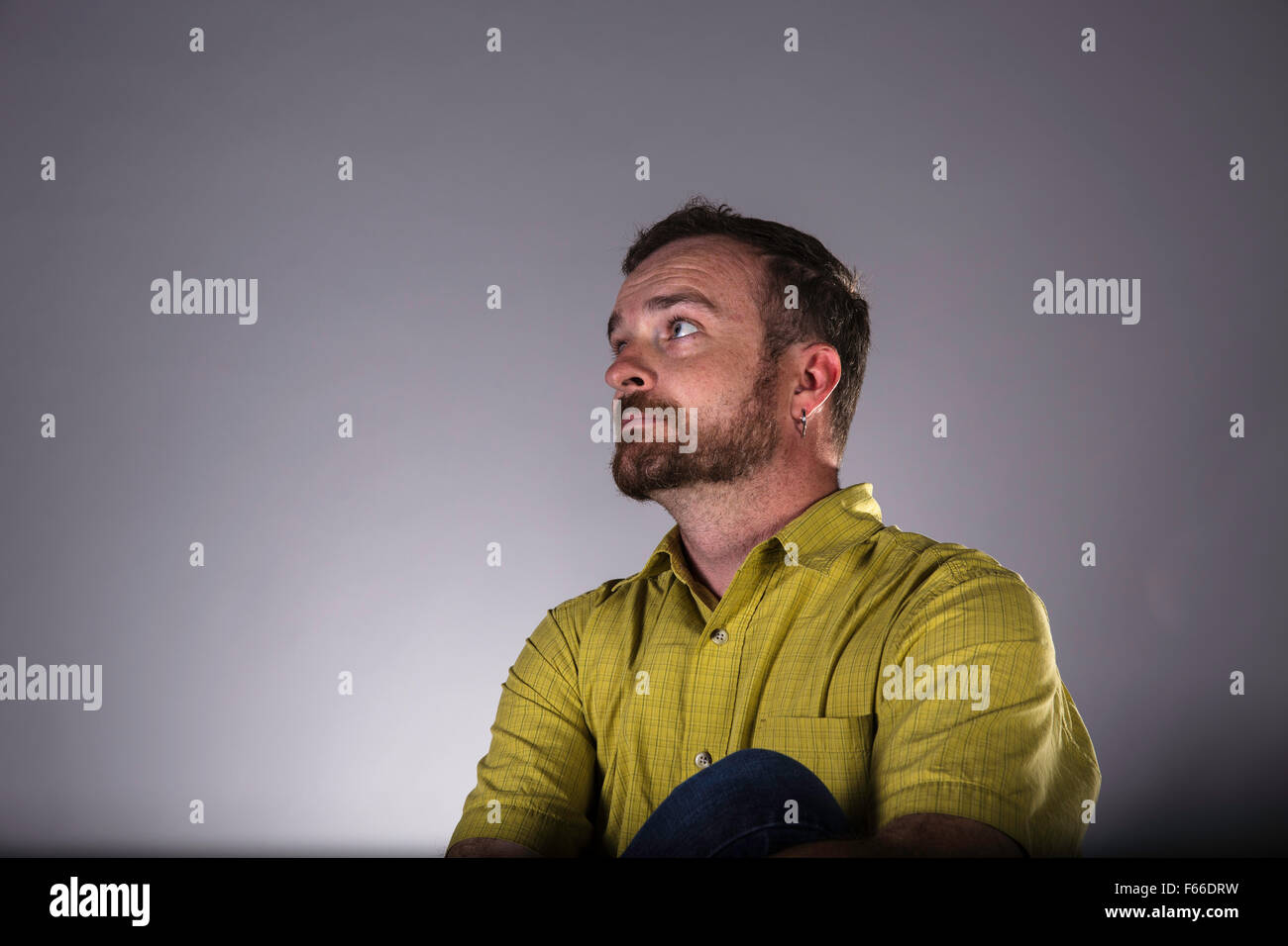 Bearded man looking left hi-res stock photography and images - Alamy