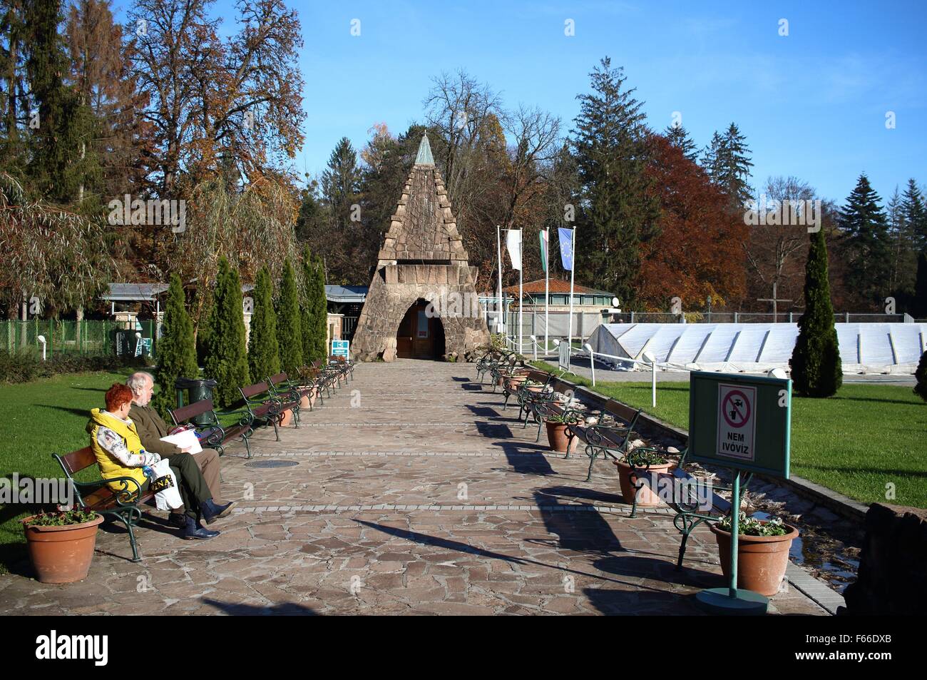 Miskolc, Hungary 12th, Nov. 2015 People enjoy stay at Miskolc Tapolca ...