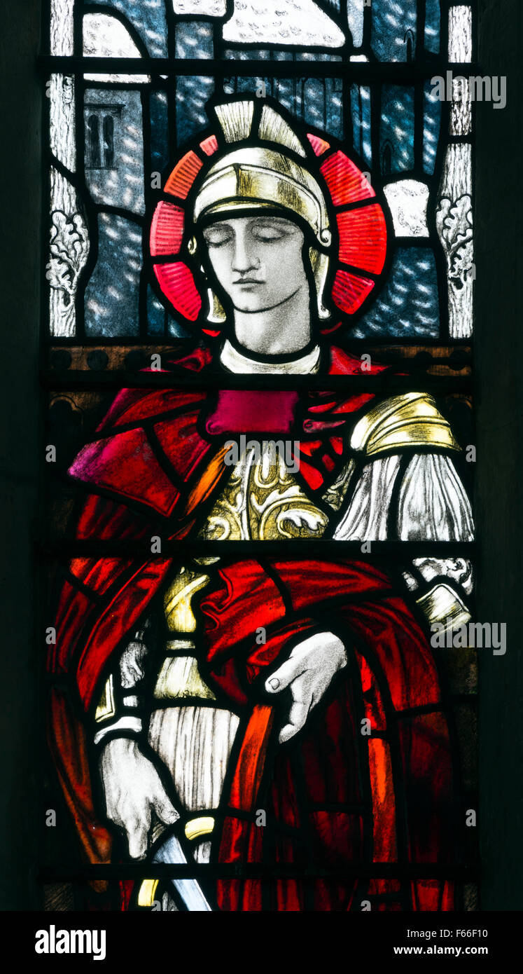 Saint Martin of Tours stained glass by Christopher Whall, St. Leonard`s ...