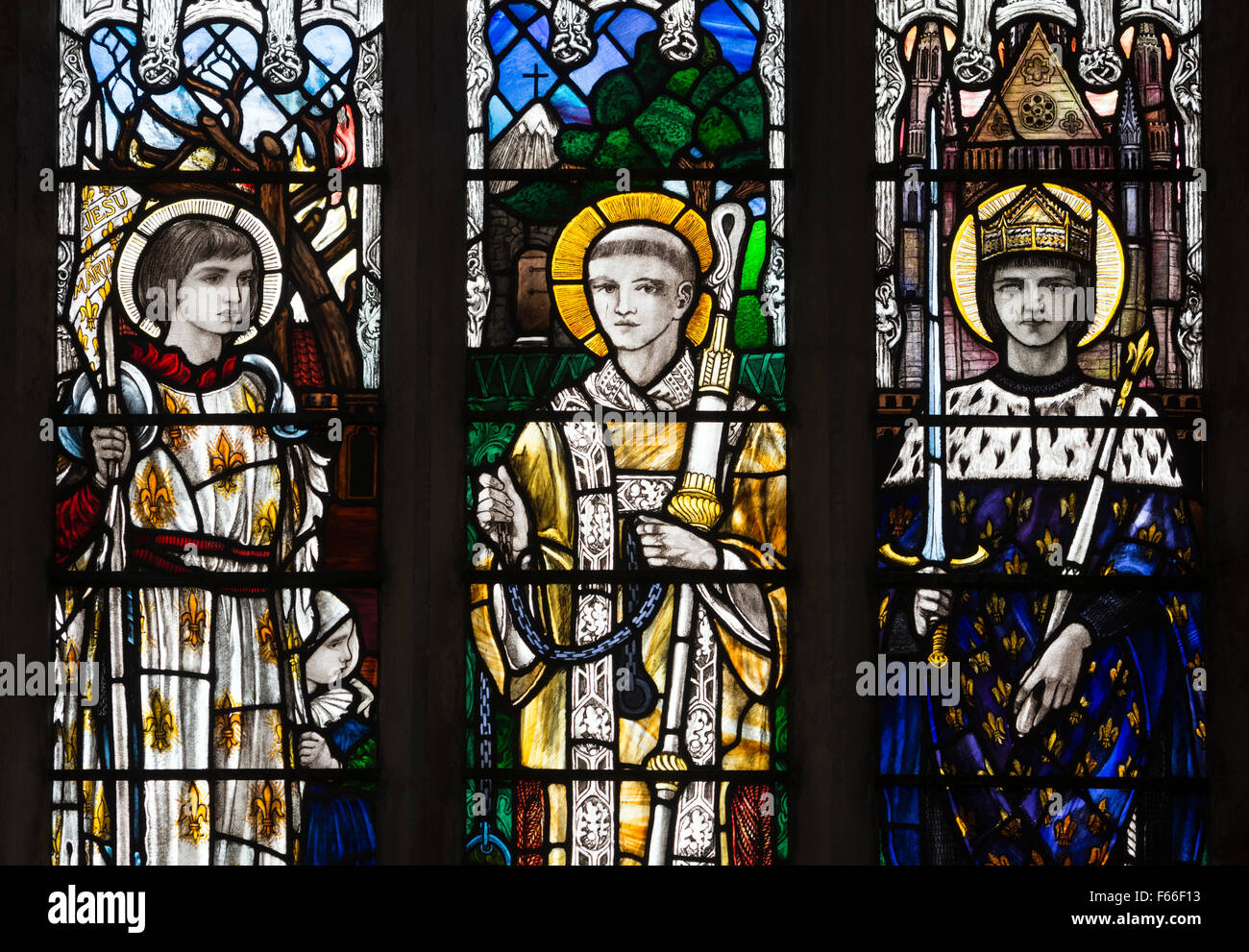 Memorial window by Christopher Whall, St. Leonard`s Church, Apethorpe ...