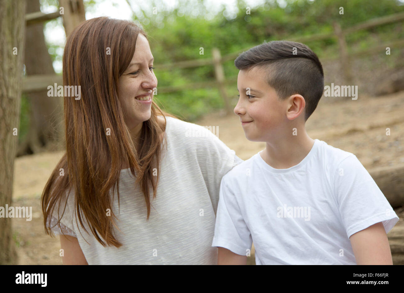 Mum & Son spending quality time together Stock Photo - Alamy