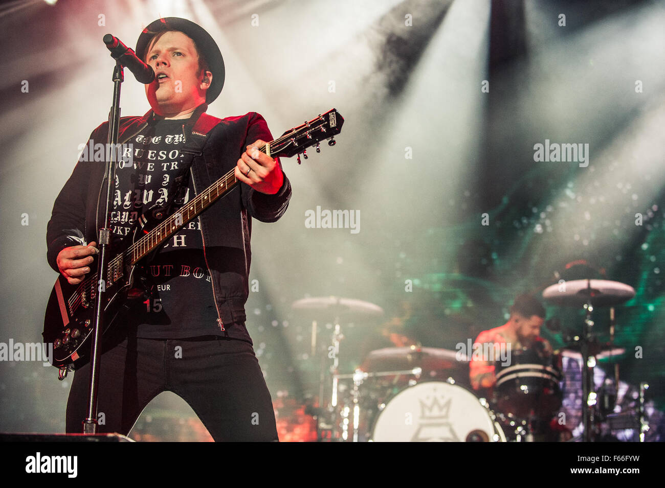 Fall Out Boy performing live on stage at their second sell-out show at ...