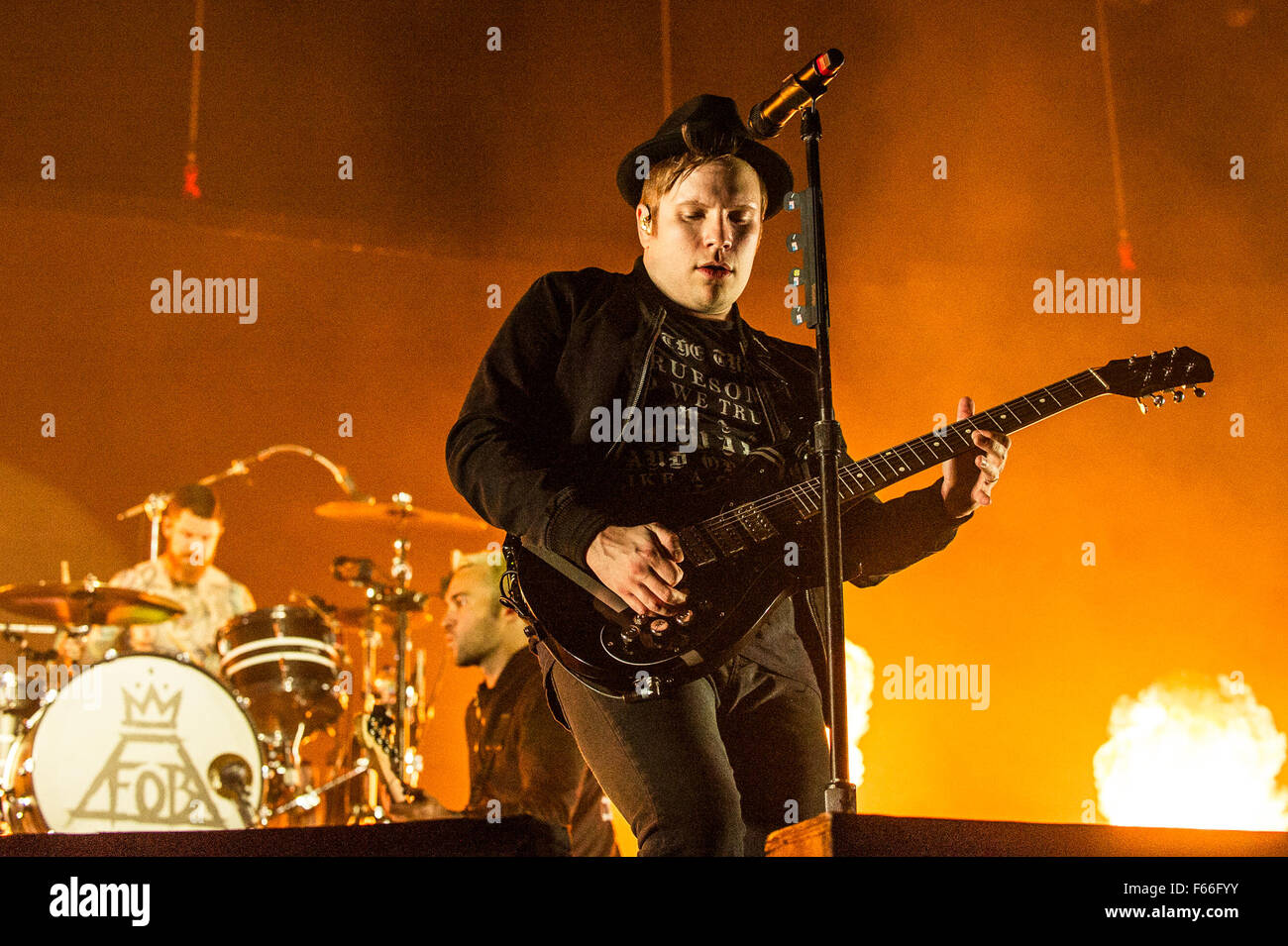 Fall Out Boy performing live on stage at their second sell-out show at ...