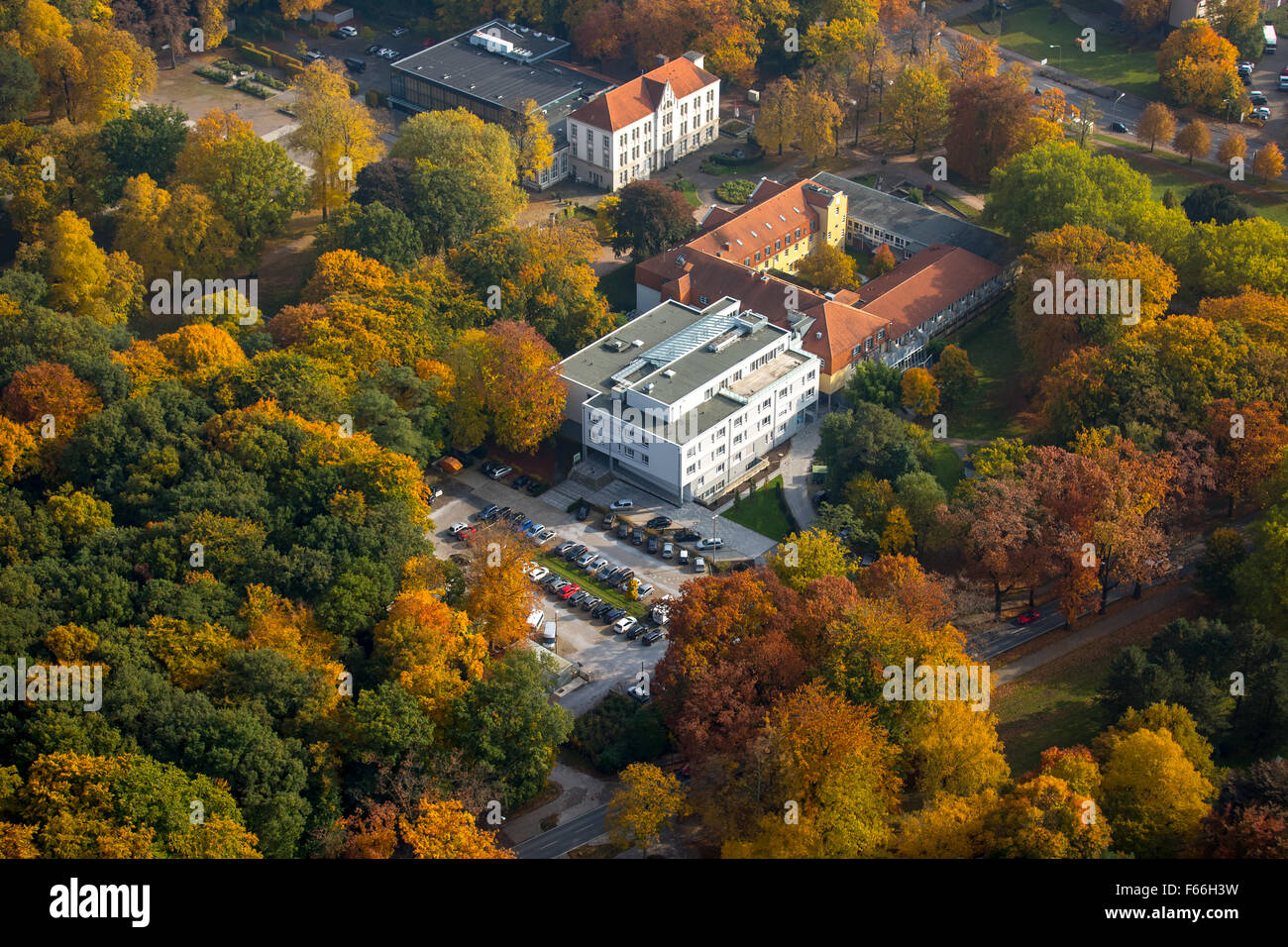 Clinic for Manual Therapy and Kurhaus Bad Hamm in autumn forest at ...