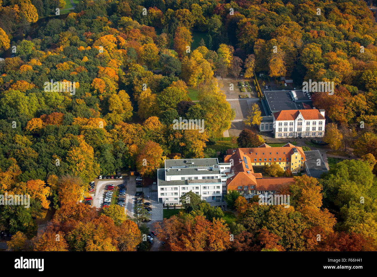 Clinic for Manual Therapy and Kurhaus Bad Hamm in autumn forest at ...