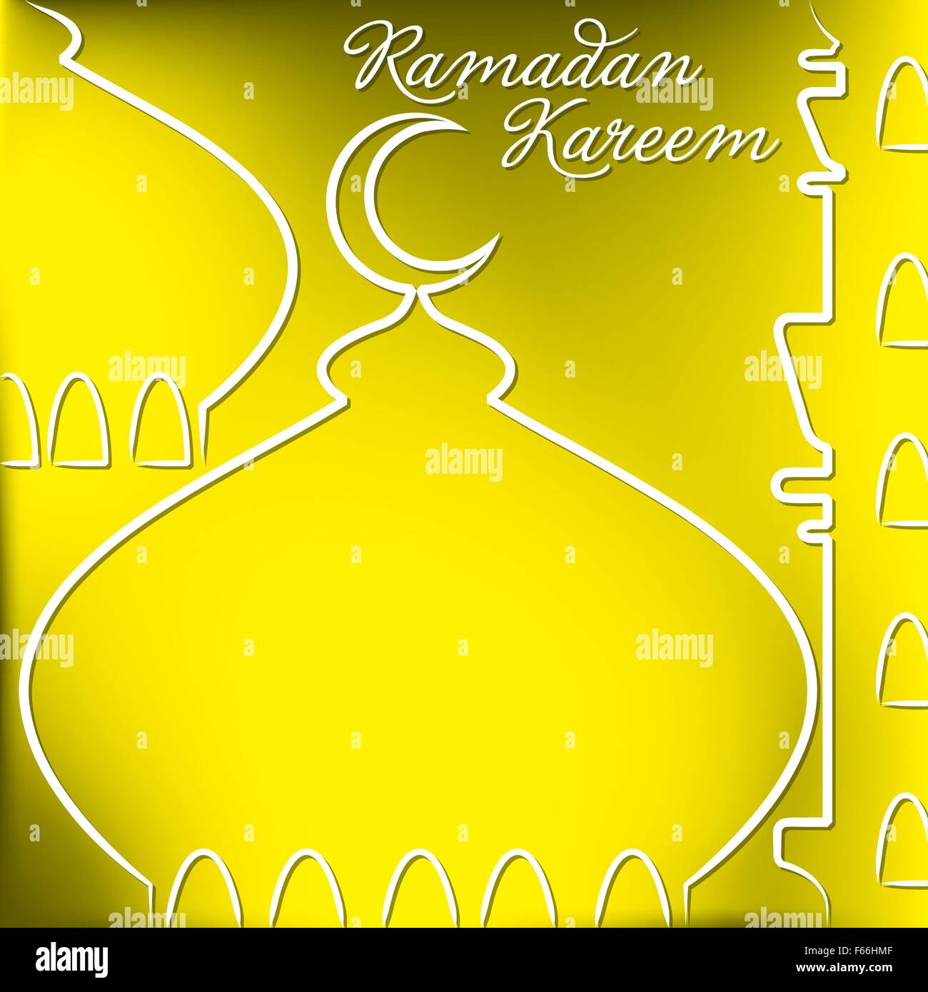 Bright "Ramadan Kareem" (Generous Ramadan) Mosque card in vector format ...