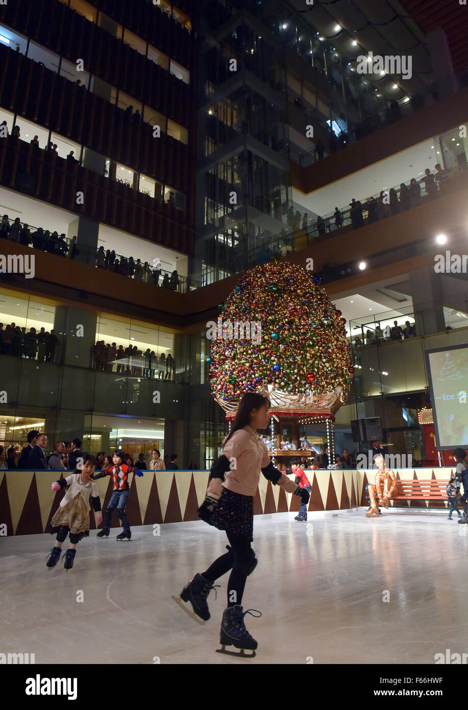 Tokyo, Japan. 12th Nov, 2015. An ice skating rink collaborated with the ...