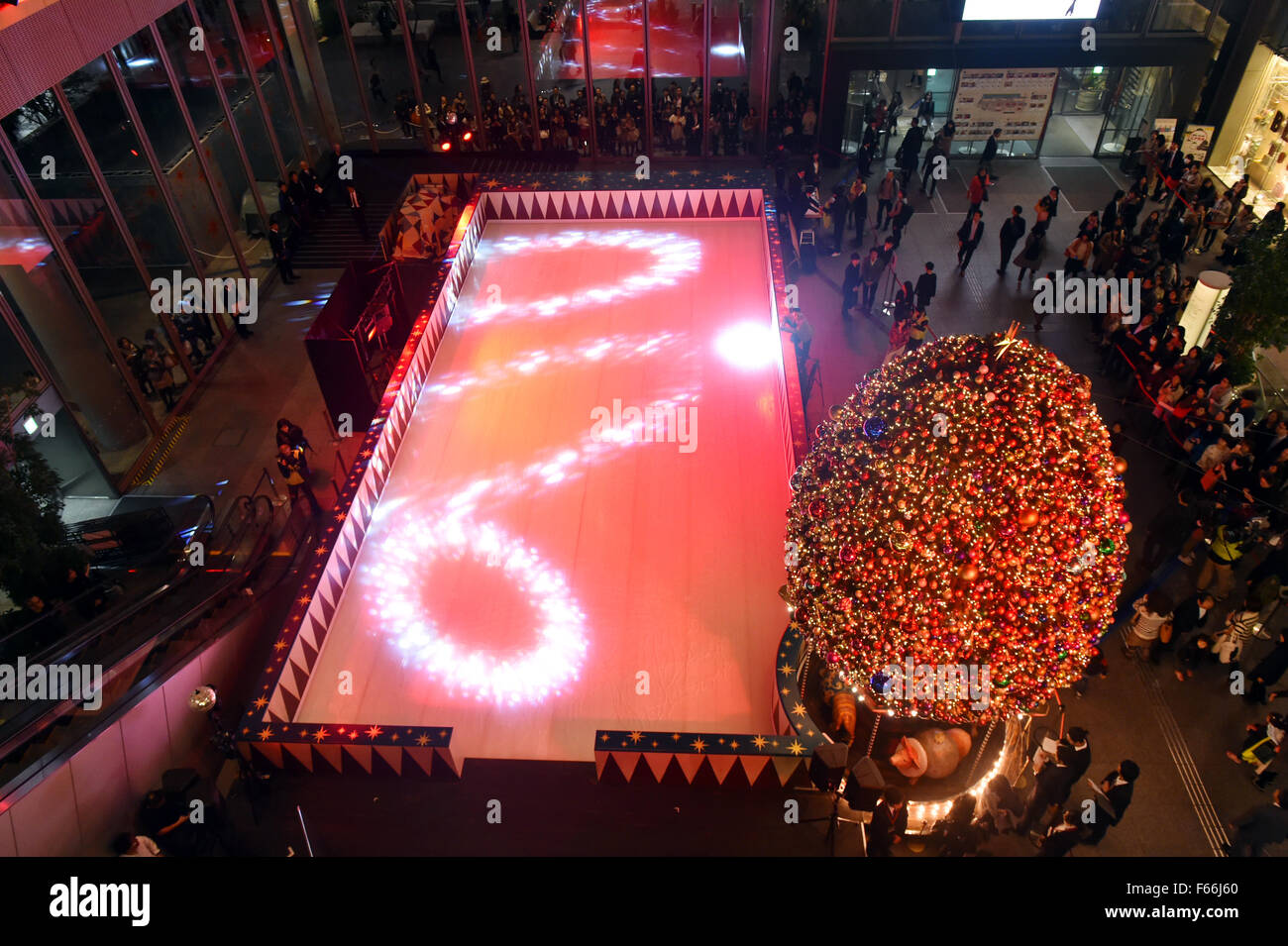 Tokyo, Japan. 12th Nov, 2015. An ice skating rink collaborated with the ...