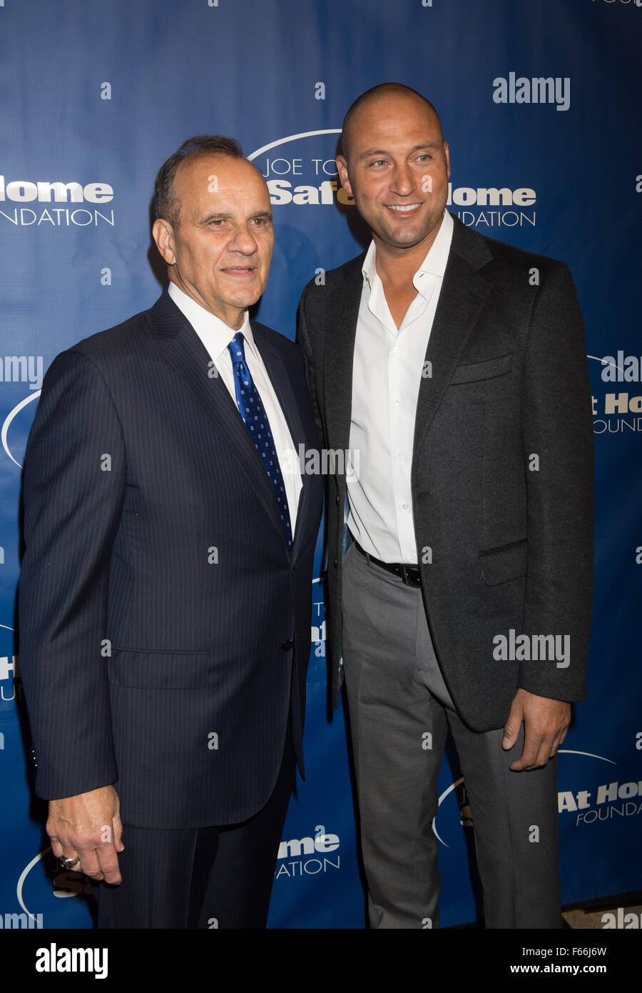 New York, NY, USA. 12th Nov, 2015. JOE TORRE and DEREK JETER arrive to ...