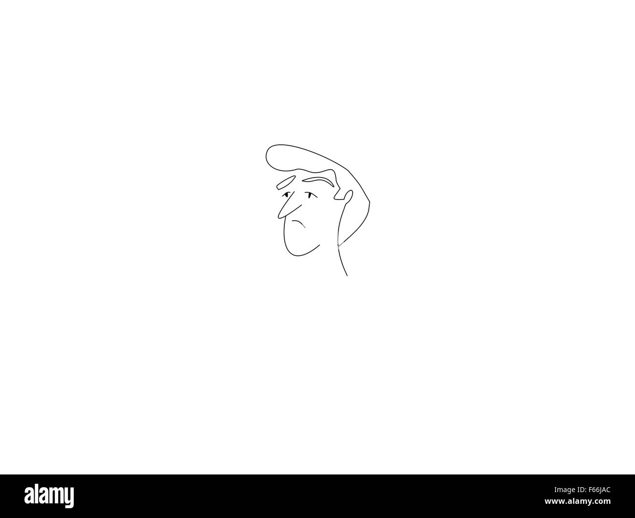 Man with Sad Face Stock Vector Image & Art - Alamy