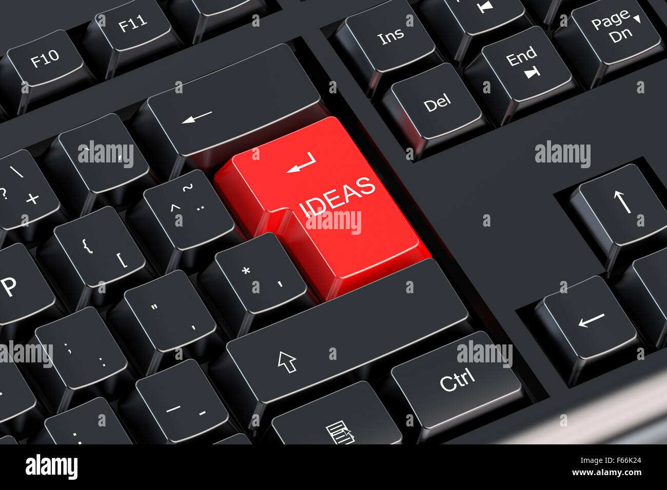 Idea concept on red computer keyboard Stock Photo - Alamy