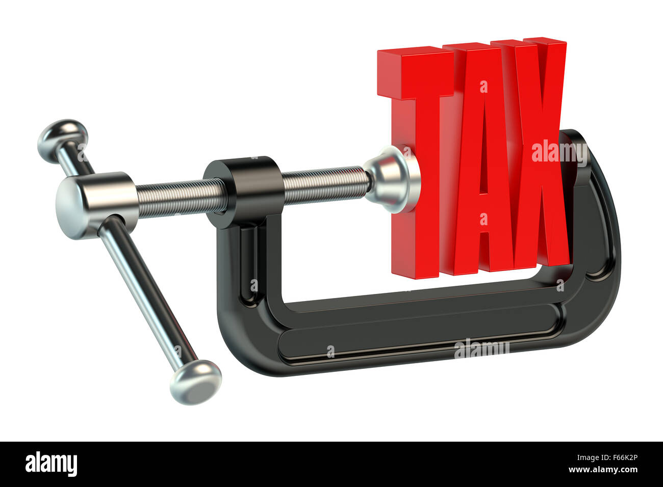 tax concept in clamp isolated on white background Stock Photo - Alamy