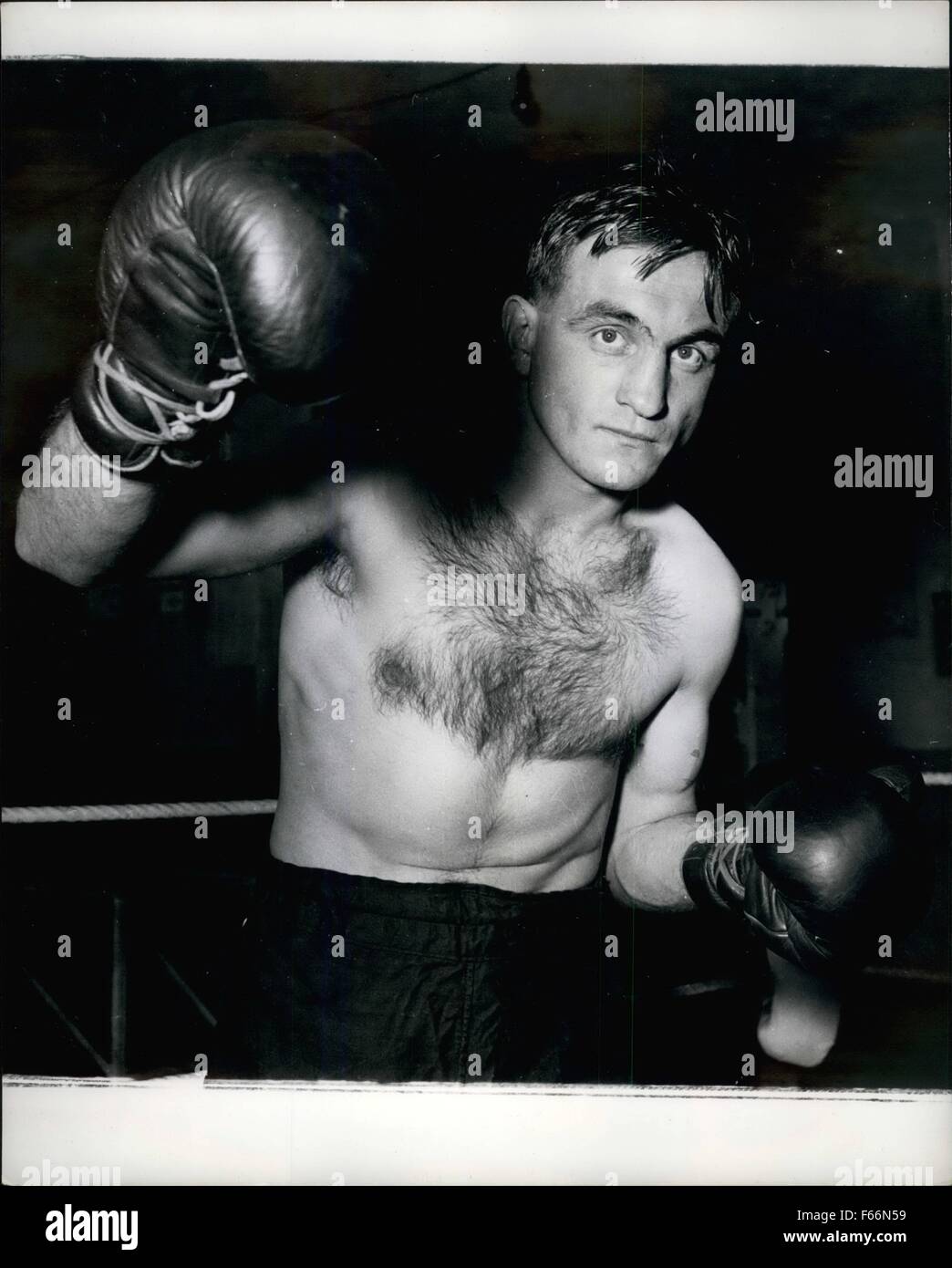 1958 - A fighting Pose by Charles Humez in training in France for his ...