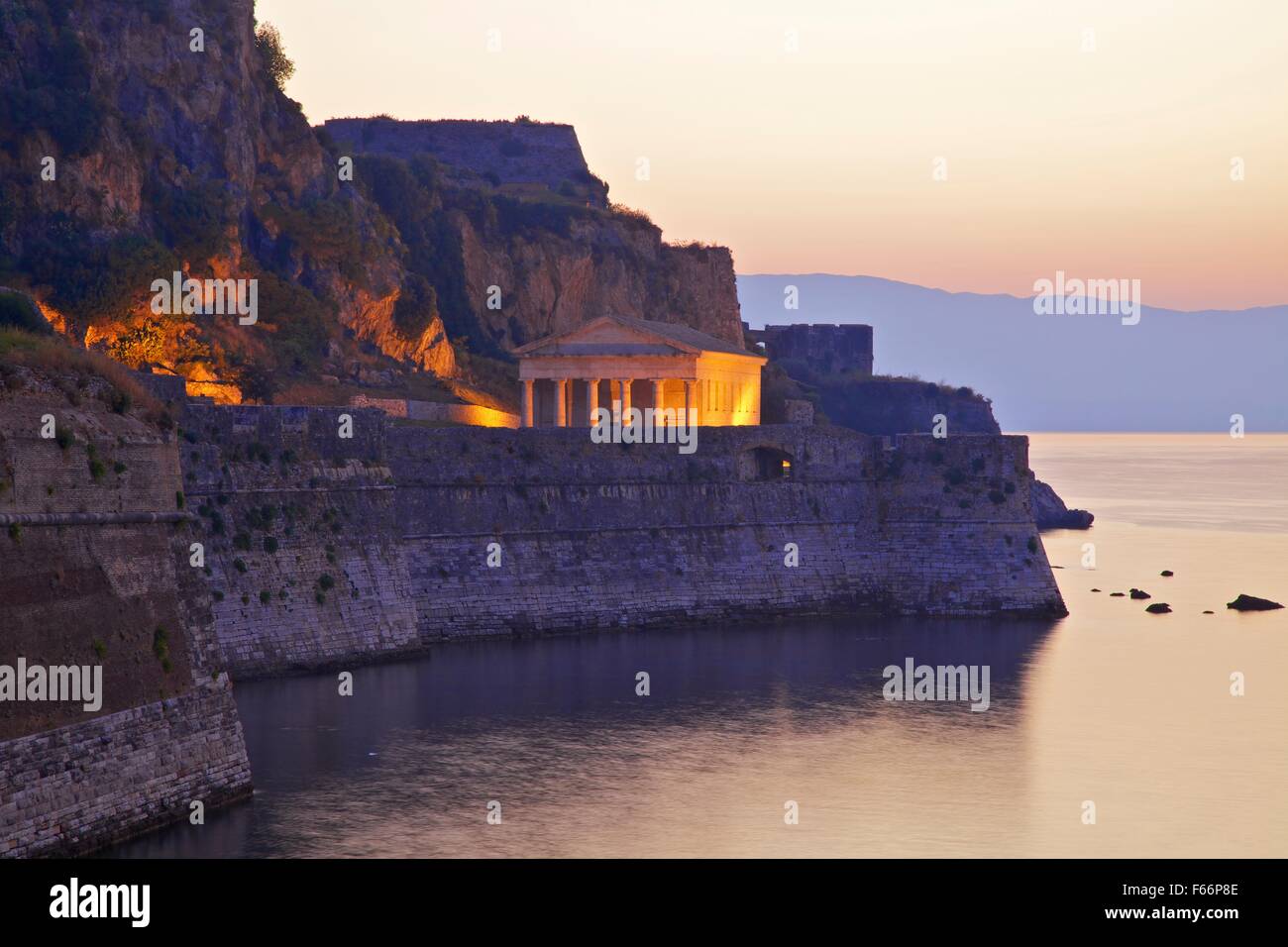 Old Fortress and Church of St. George, Corfu Old Town, Corfu, The Ionian Islands, Greek Islands ...