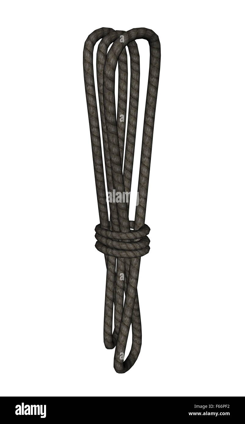 Rope isolated in white background - 3D render Stock Photo - Alamy