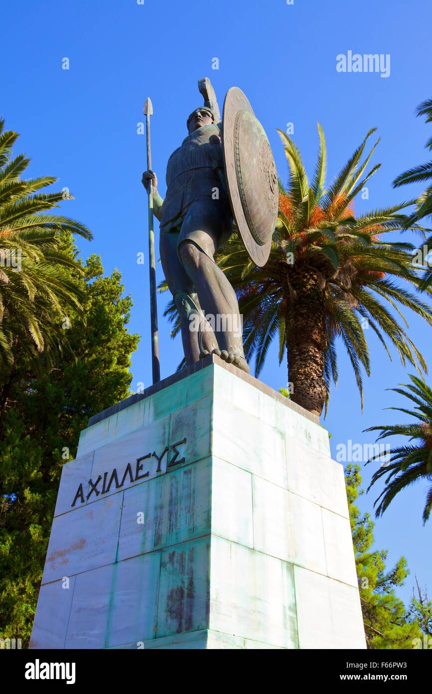 Statue of Victorious Achilles, Achilleion Palace, Corfu, The Ionian ...