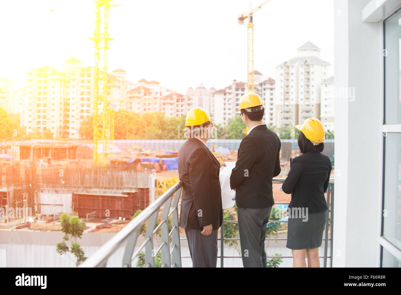 asian Construction personnel Stock Photo - Alamy