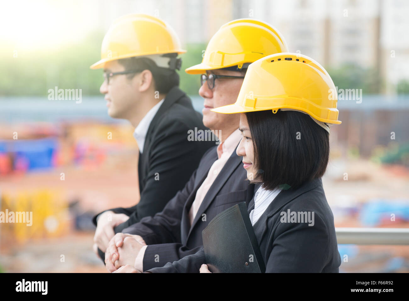 asian Construction personnel Stock Photo - Alamy