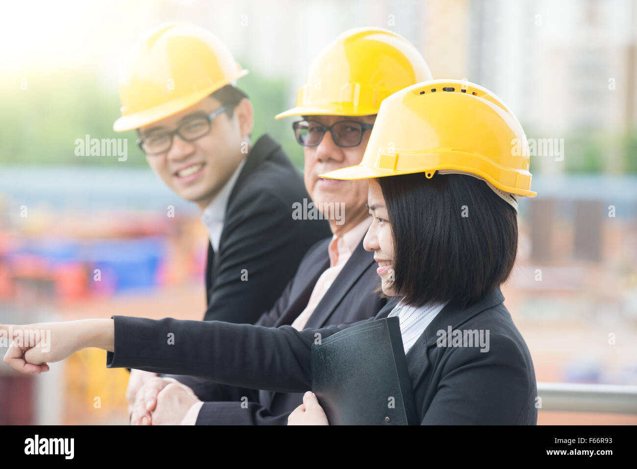 asian Construction personnel Stock Photo - Alamy