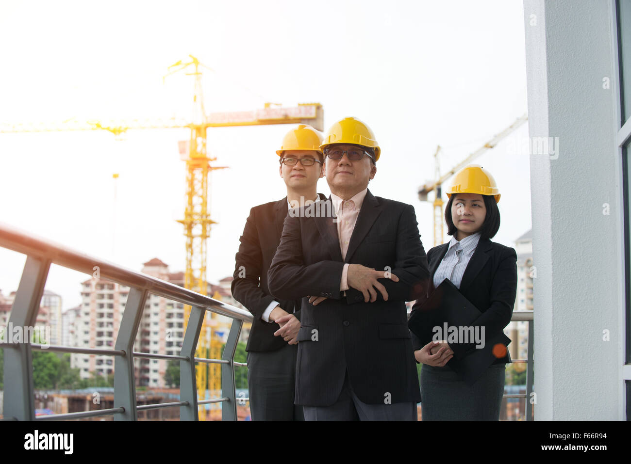 asian Construction personnel Stock Photo - Alamy