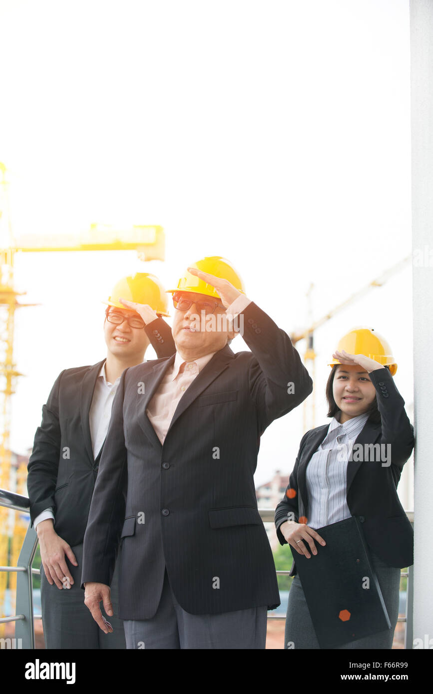 asian Construction personnel Stock Photo - Alamy