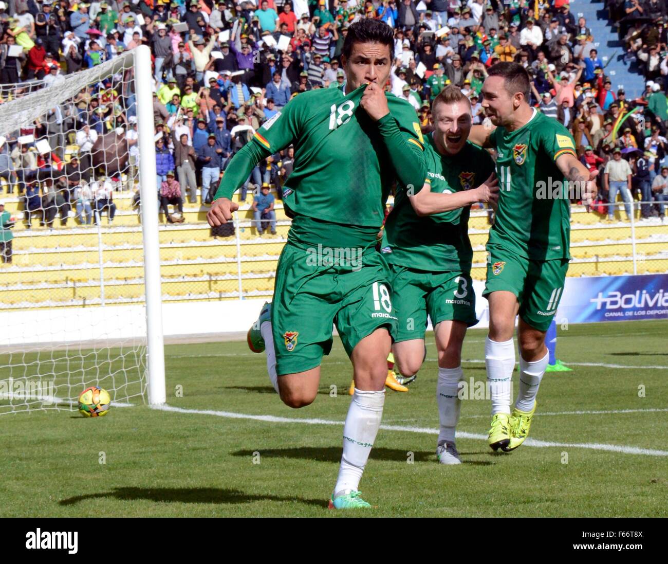 (151113) -- LA PAZ, Nov. 13, 2015 (Xinhua) -- Bolivia's Rodrigo Ramallo ...