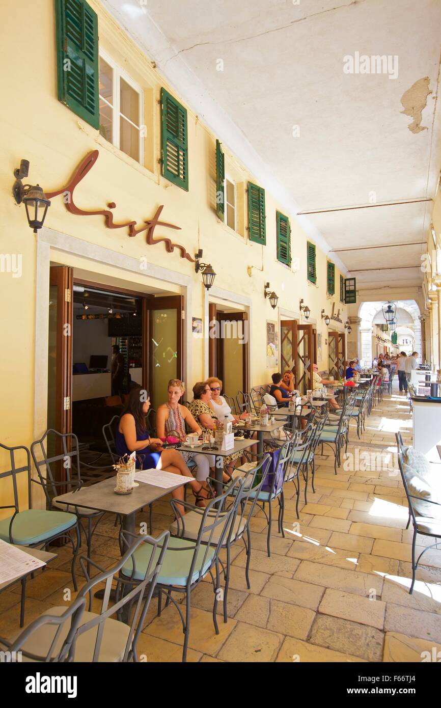 The Liston, Corfu Old Town, Corfu, The Ionian Islands, Greek Islands ...